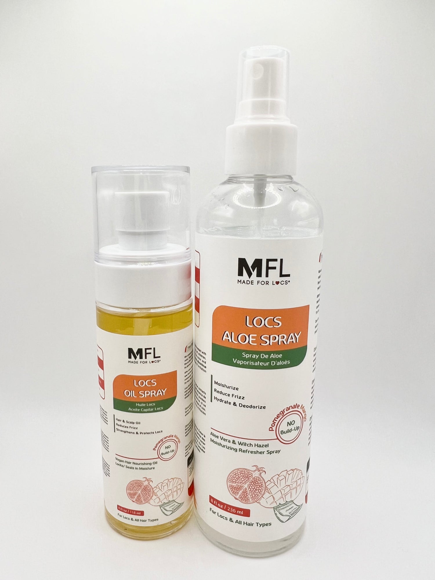Locs Refresher Spray & Oil Spray Bundle - Pomegranate Mango – Made For Locs