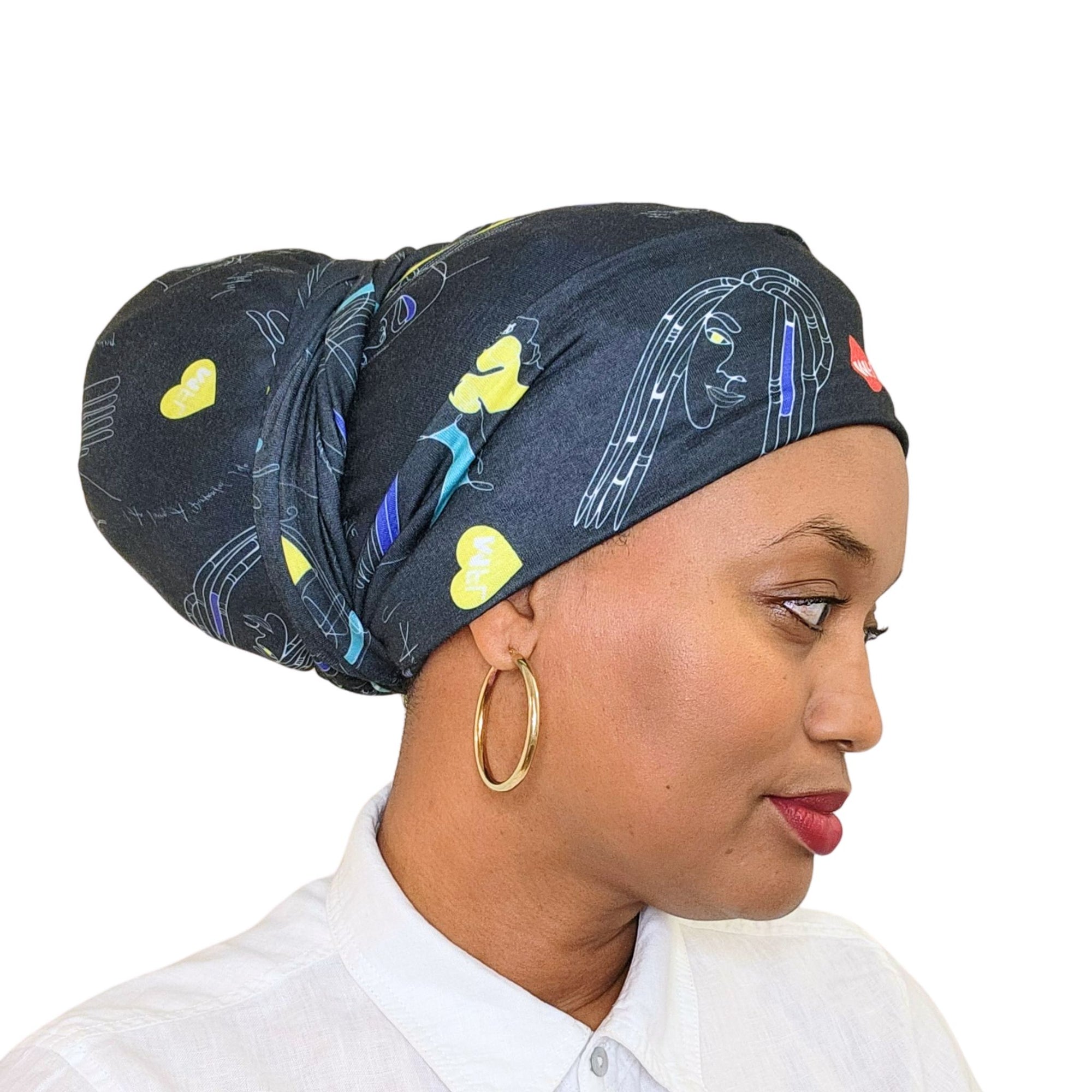 2 in 1 Turban Locs Affirmation Headwrap Duo with Satin Lining – Made ...