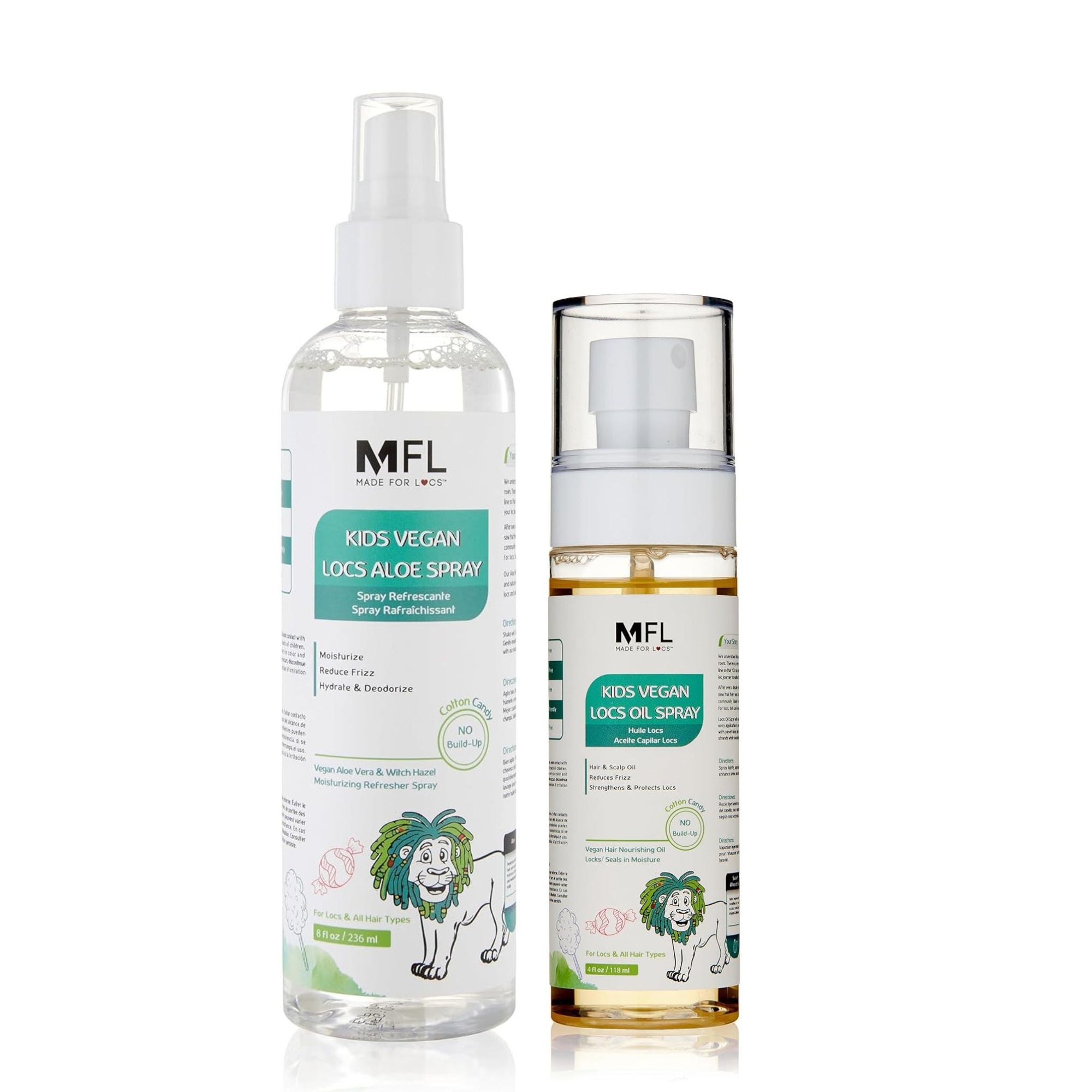 Kids Vegan Locs Aloe Refresher& Oil Spray Bundle – Made For Locs