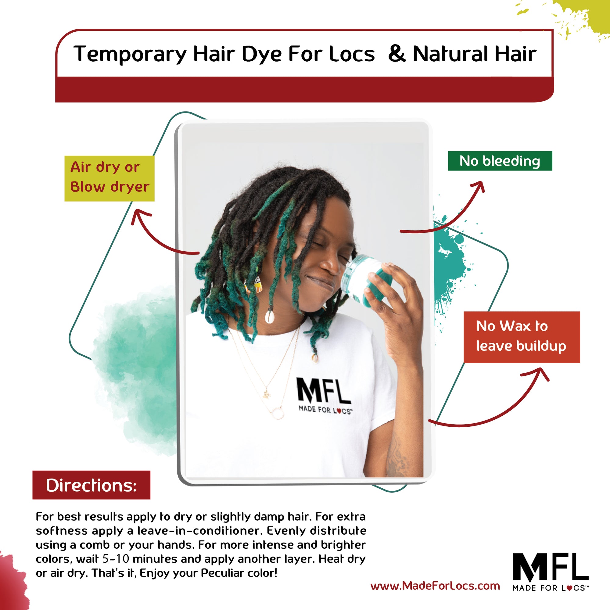 Temporary Vegan Hair Color Pomade – Made For Locs
